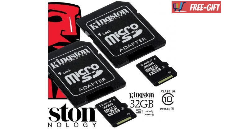 2 броя огромни, бързи и здрави карти памет 32GB CLASS 10 KINGSTON с ...